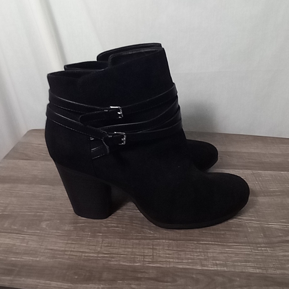 torrid | Shoes | Torrid Black Faux Suede Wrap Strap Bootie Size 3ww ...